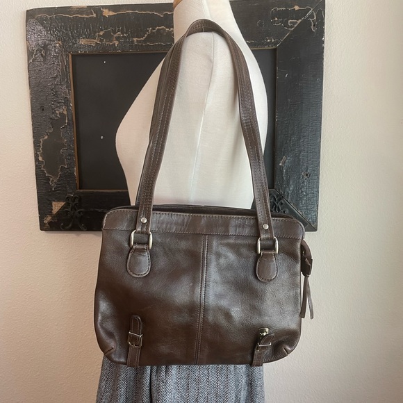 SAS | Bags | Vintage 97s Boho Sas Leather Satchel Handbag Brown | Poshmark